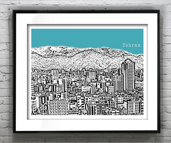 Tehran Poster Art Print City Skyline Tehran Province Iran Item | Etsy