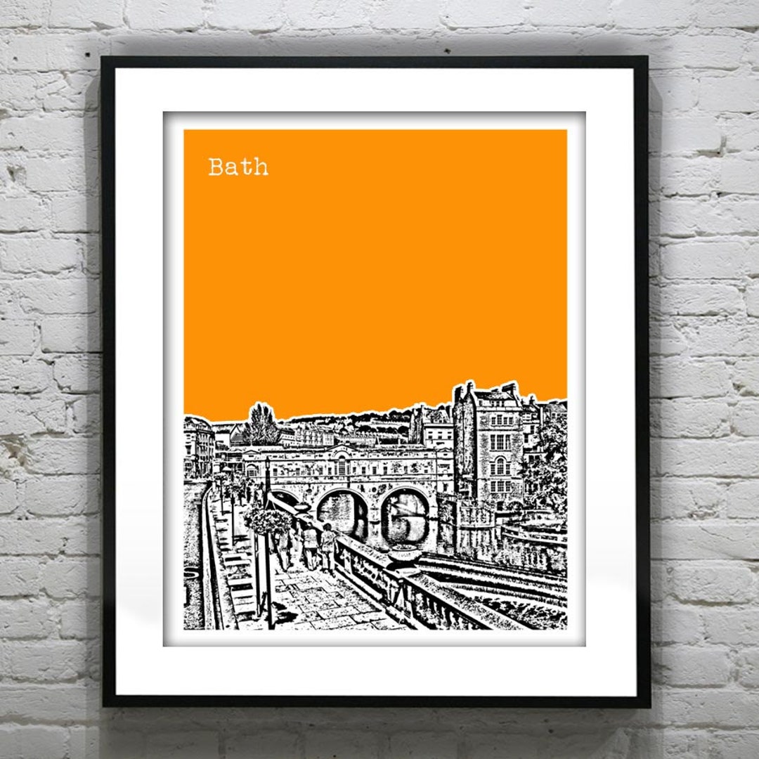 Bath Poster Art Print Pulteney Bridge Britain England UK Item T4003 - Etsy