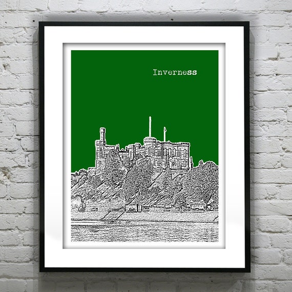 Inverness Scotland Skyline Poster Art Print Item T2714 | Etsy