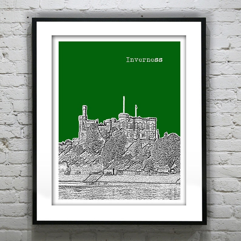 Inverness Scotland Skyline Poster Art Print Item T2714 - Etsy