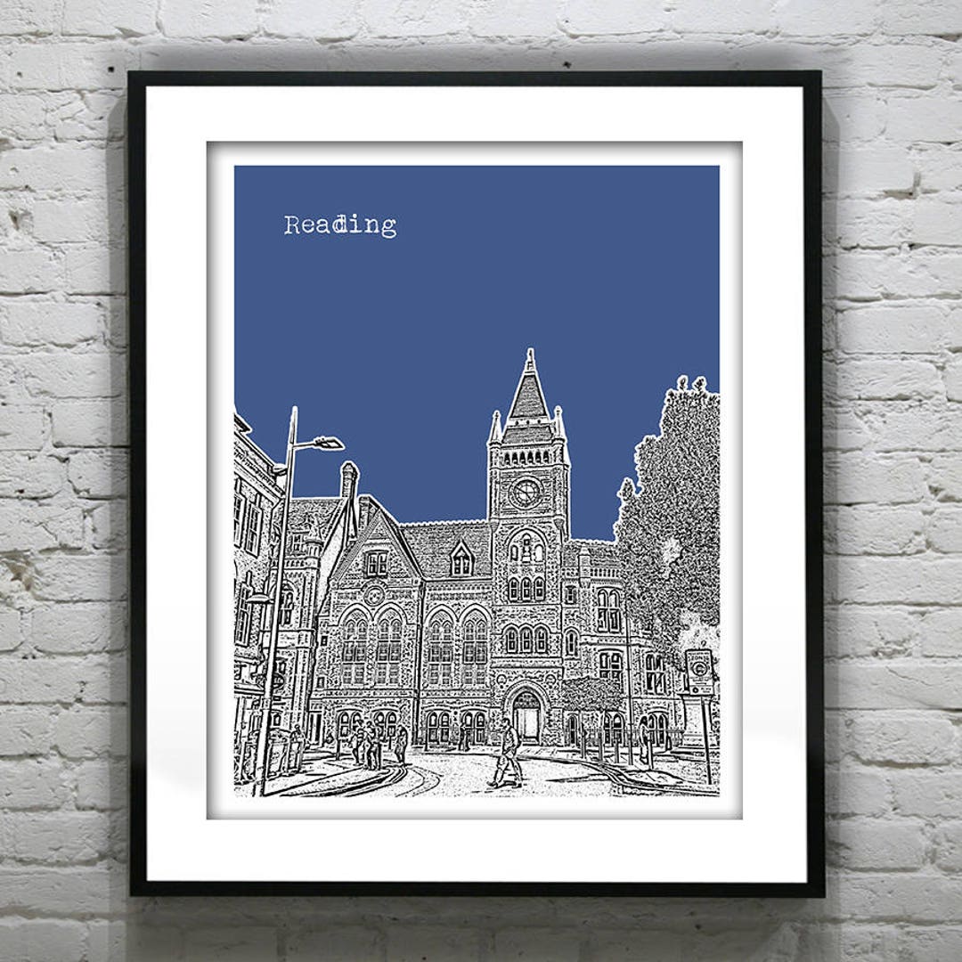 Reading England Skyline Poster Art Print UK Item T1278 - Etsy