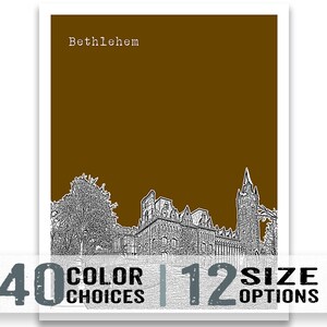 Bethlehem Skyline Poster Print Art Pennsylvania PA Item T2889 - Etsy