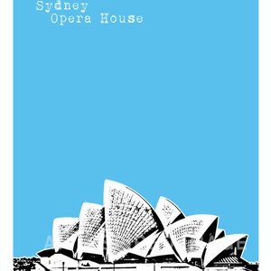 Sydney Opera House Poster Landmark Art Print Australia Item T5544 - Etsy