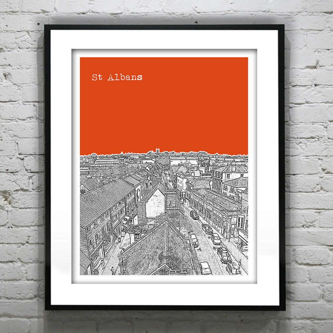 St Albans England Poster Art Print UK United Kingdom - Etsy UK