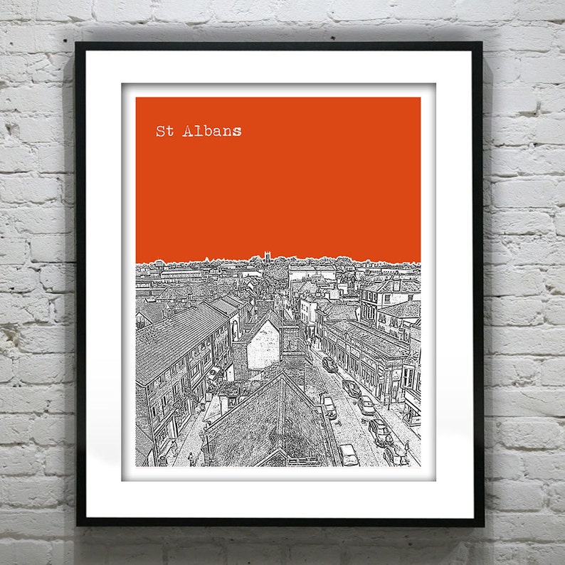 St Albans England Poster Art Print UK United Kingdom - Etsy UK
