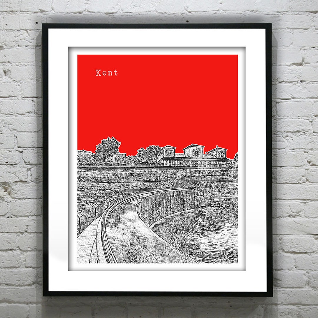 Kent Skyline Poster Art Print Ohio OH Item T4888 - Etsy
