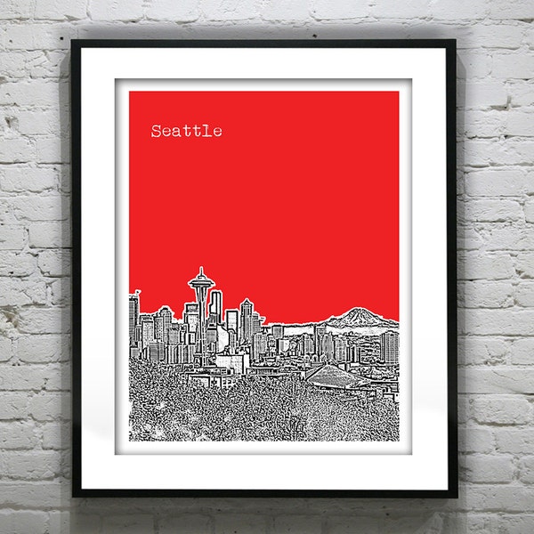 Seattle Poster - Etsy