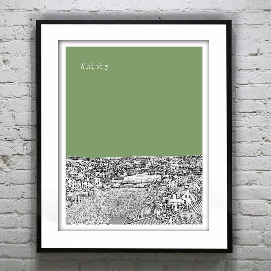 Whitby Skyline Poster Art Print England UK Item T4607 - Etsy