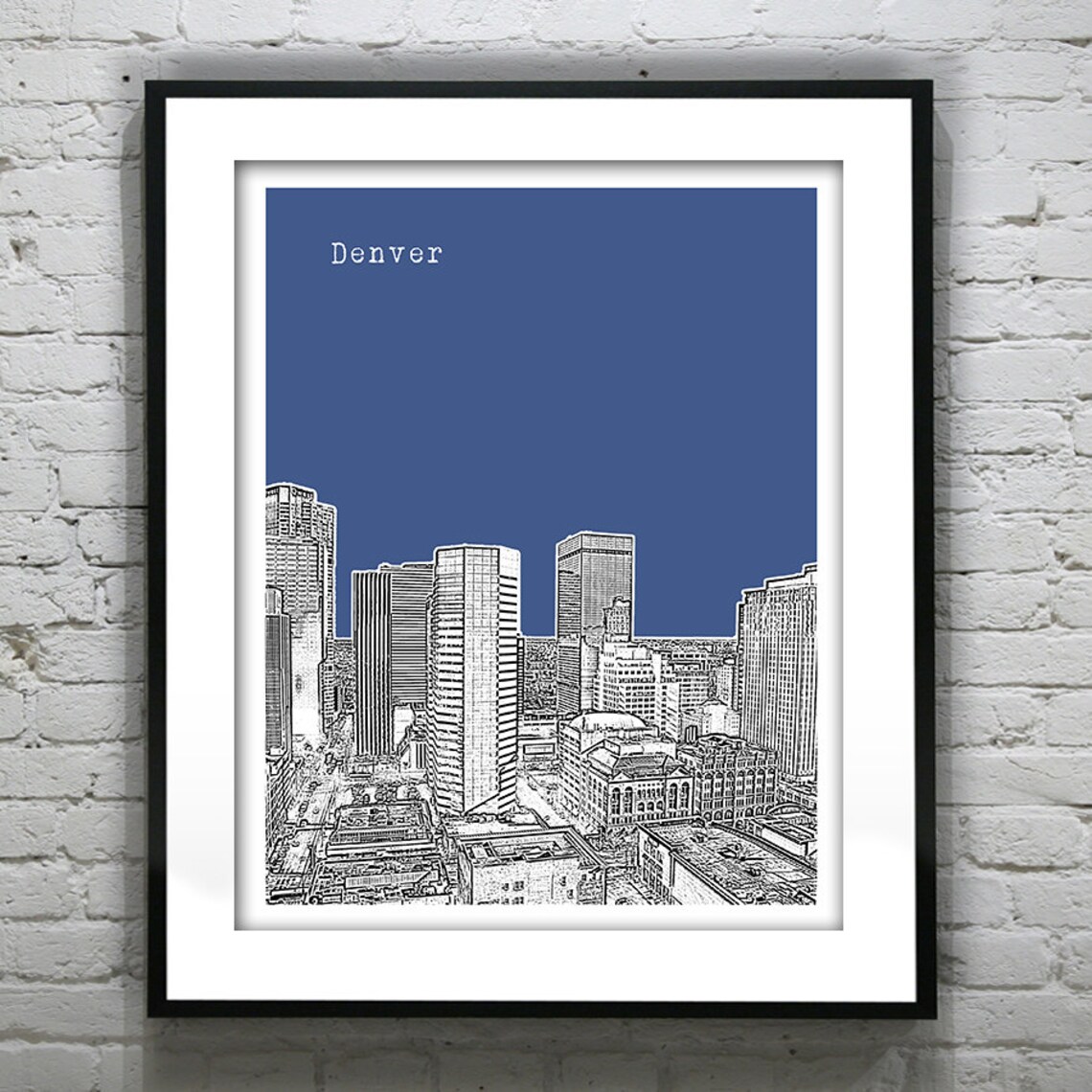 Denver Skyline Poster Art Print Colorado CO Item T1256 - Etsy