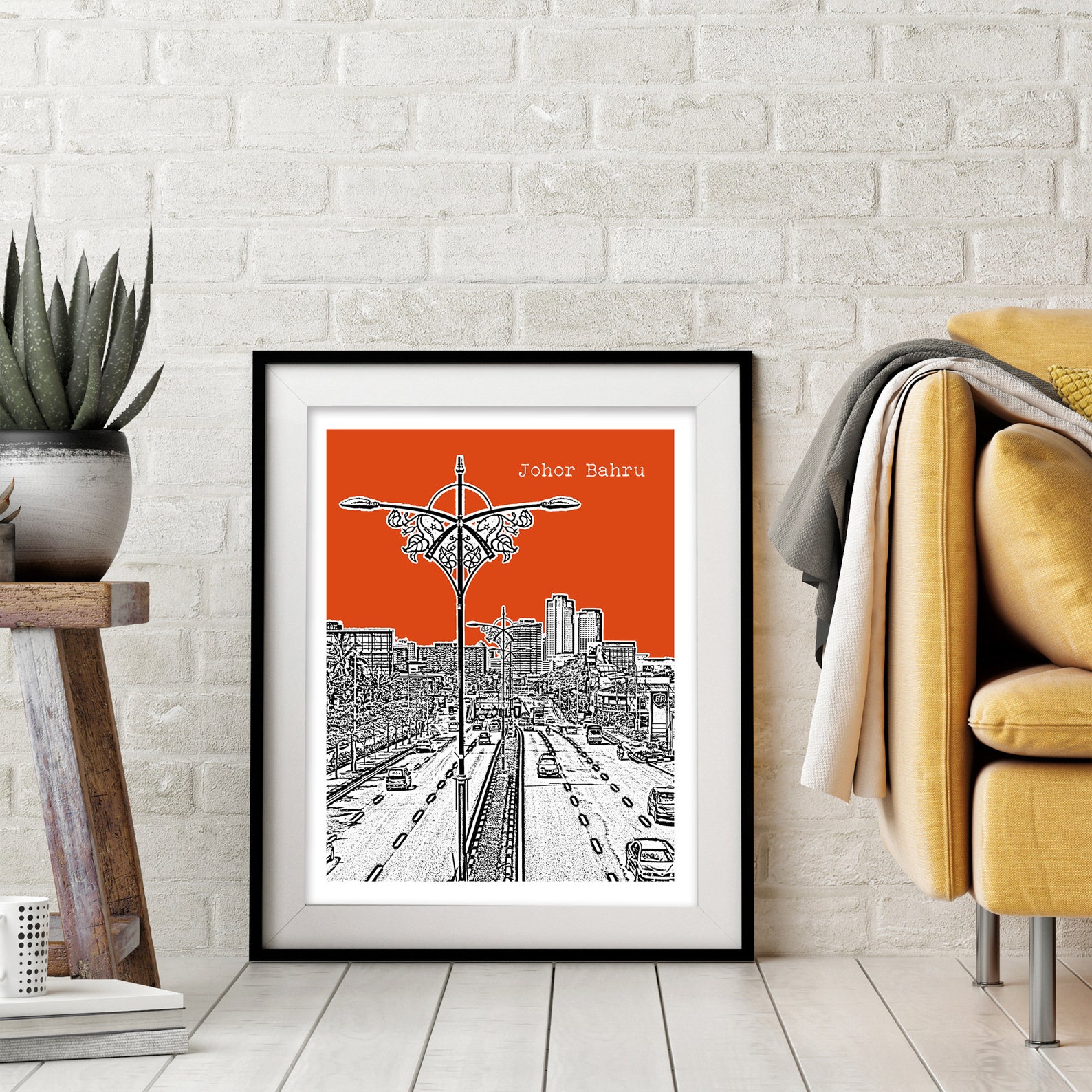 Johor Bahru Malaysia Poster Art Print Skyline Item T4701 | Etsy