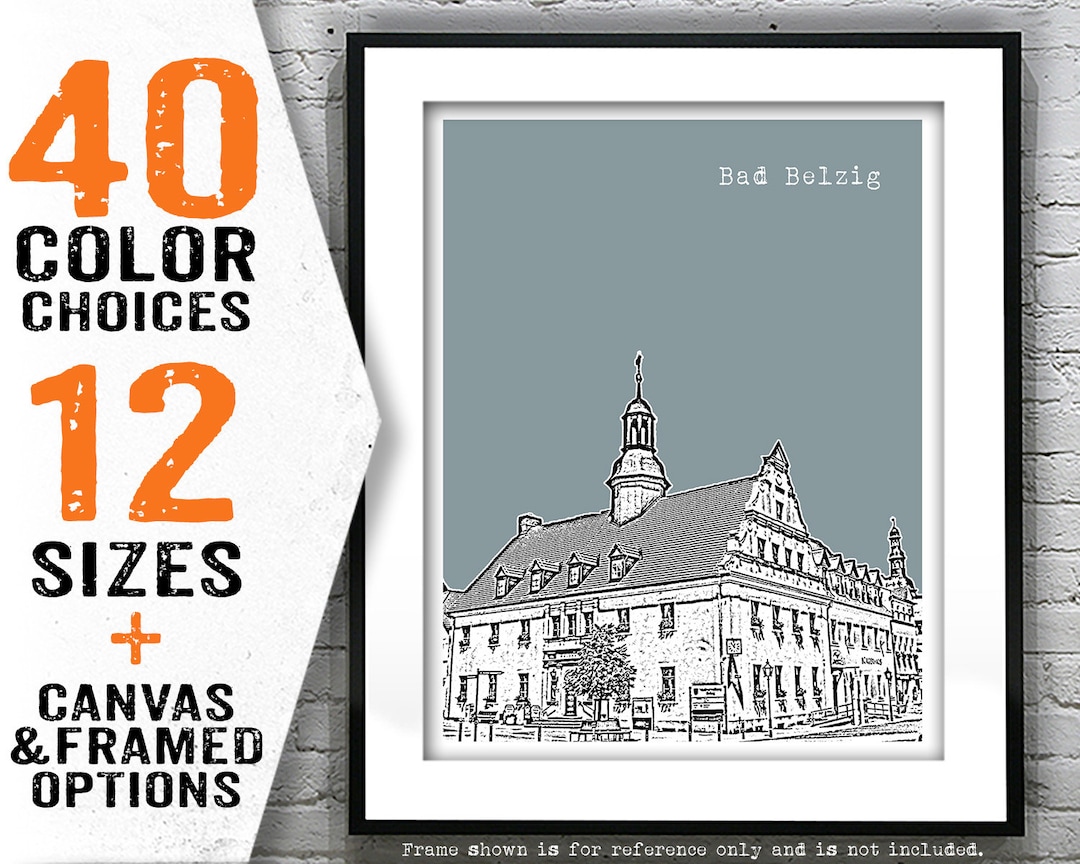 Bad Belzig Germany City Skyline Poster Print Art Item T4213 - Etsy
