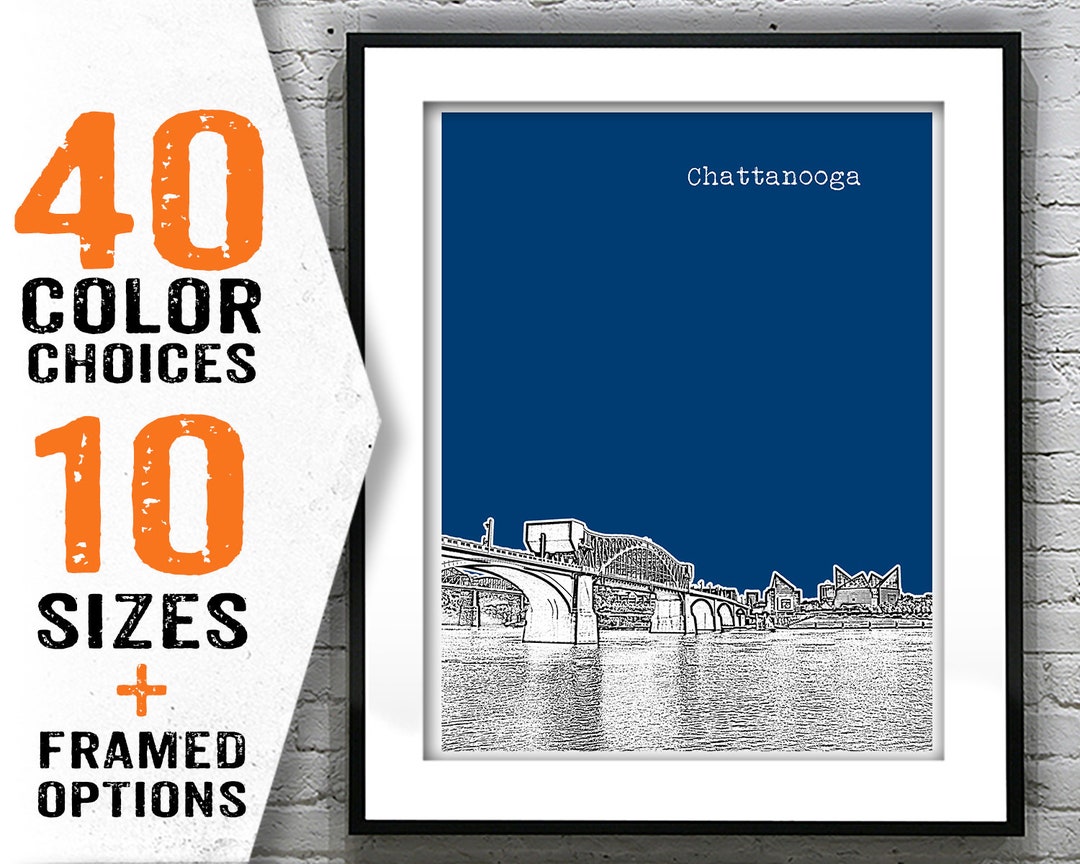 Chattanooga Poster Tennessee Art Print Skyline TN Item T1875 - Etsy