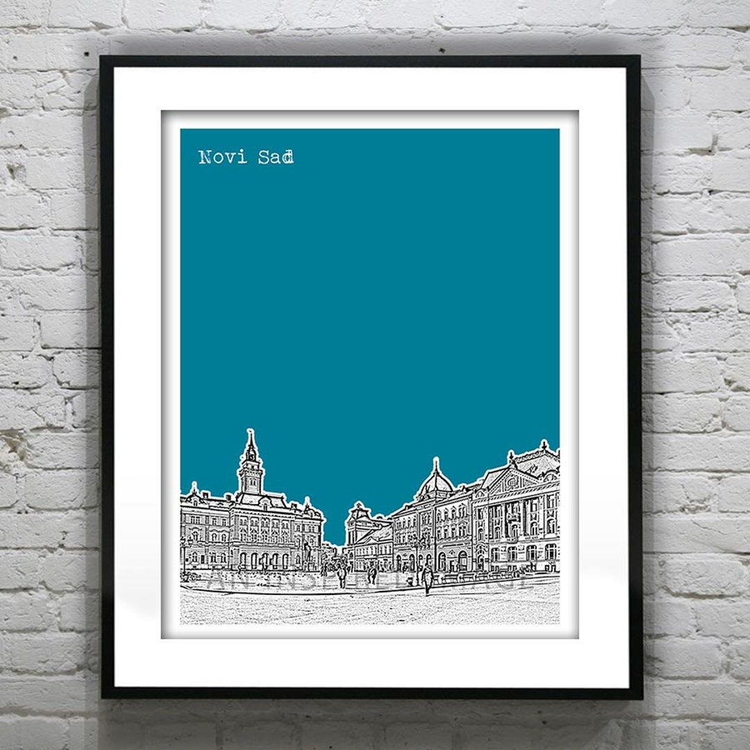 Novi Sad Serbia Skyline Poster Art Print - Etsy