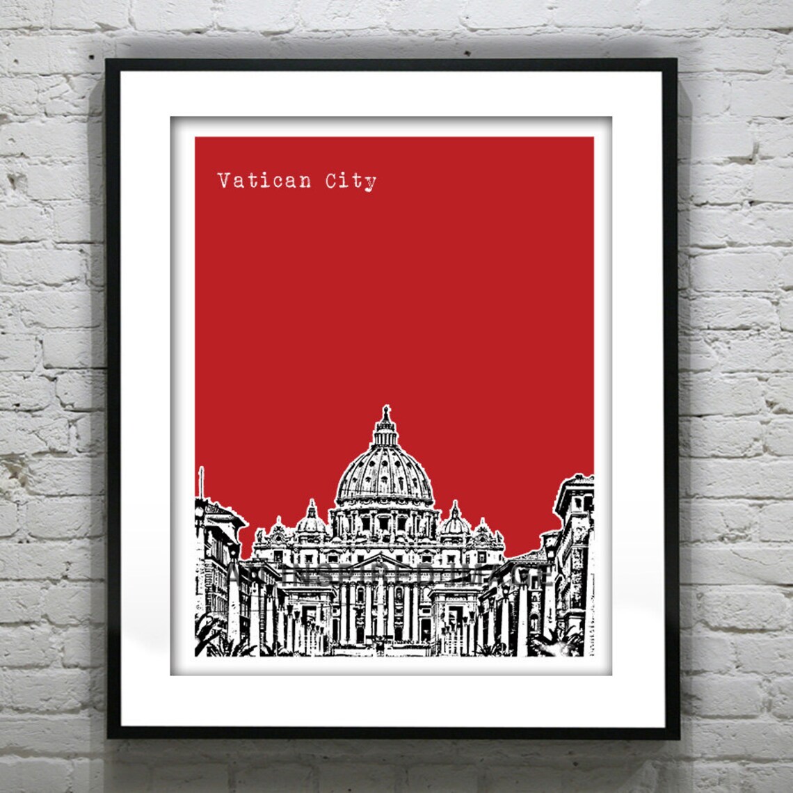 Vatican City Poster Italy Art Print Skyline Item T2689 - Etsy