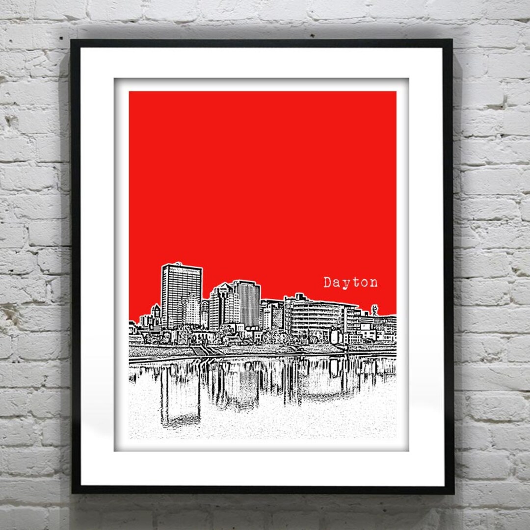 Dayton Ohio Poster Print Art City Skyline OH Item T4364 - Etsy