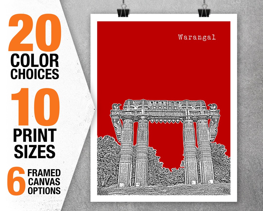 Warangal India Poster Art Print Skyline Item T5431 - Etsy