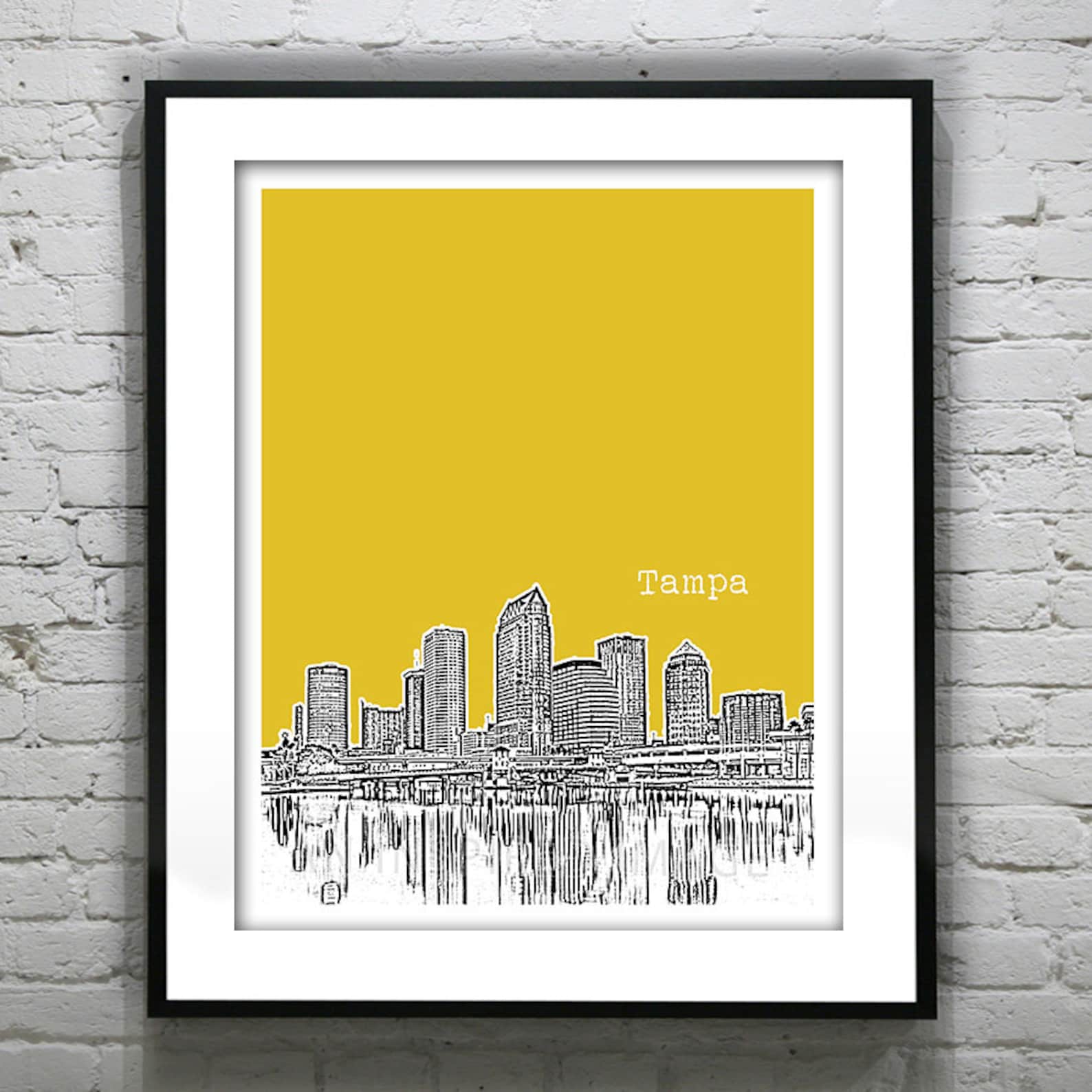Tampa Skyline Poster Art Print Florida Item T2236 - Etsy