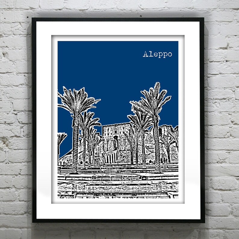 Aleppo Syria Art Print Skyline Middle East Citadel - Etsy