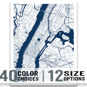 New York City Blueprint Map Poster Art Print Manhattan Item T4139 - Etsy