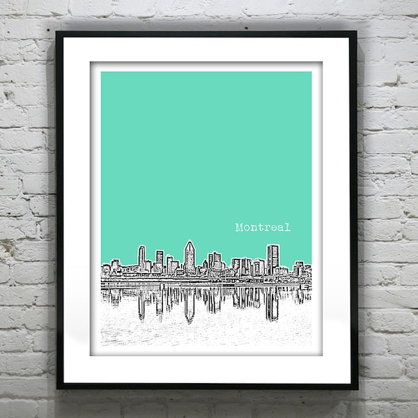 Montreal Skyline Wall Art - Etsy