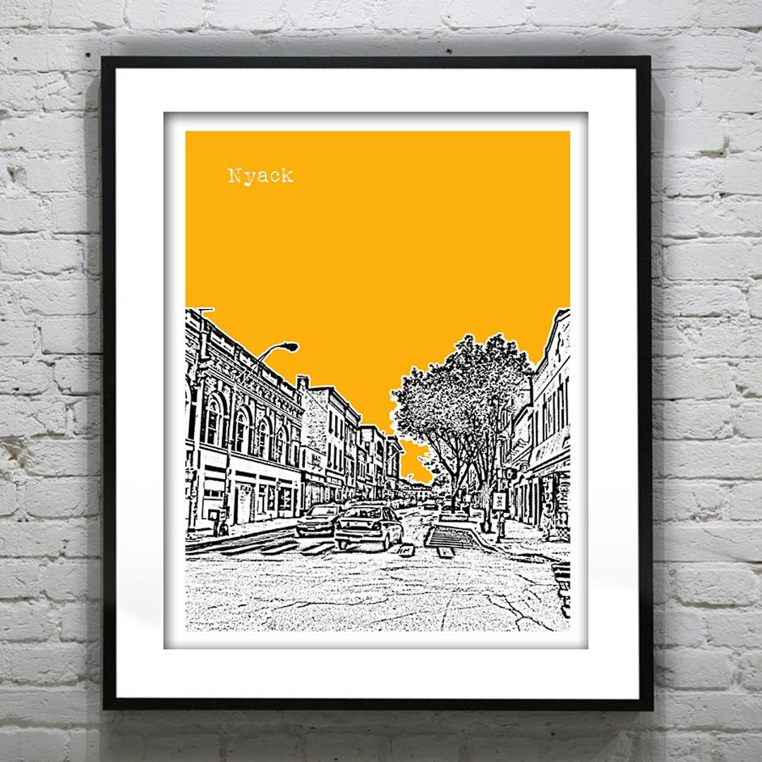 Nyack New York Skyline Poster Art Print NY New York Item T4503 - Etsy