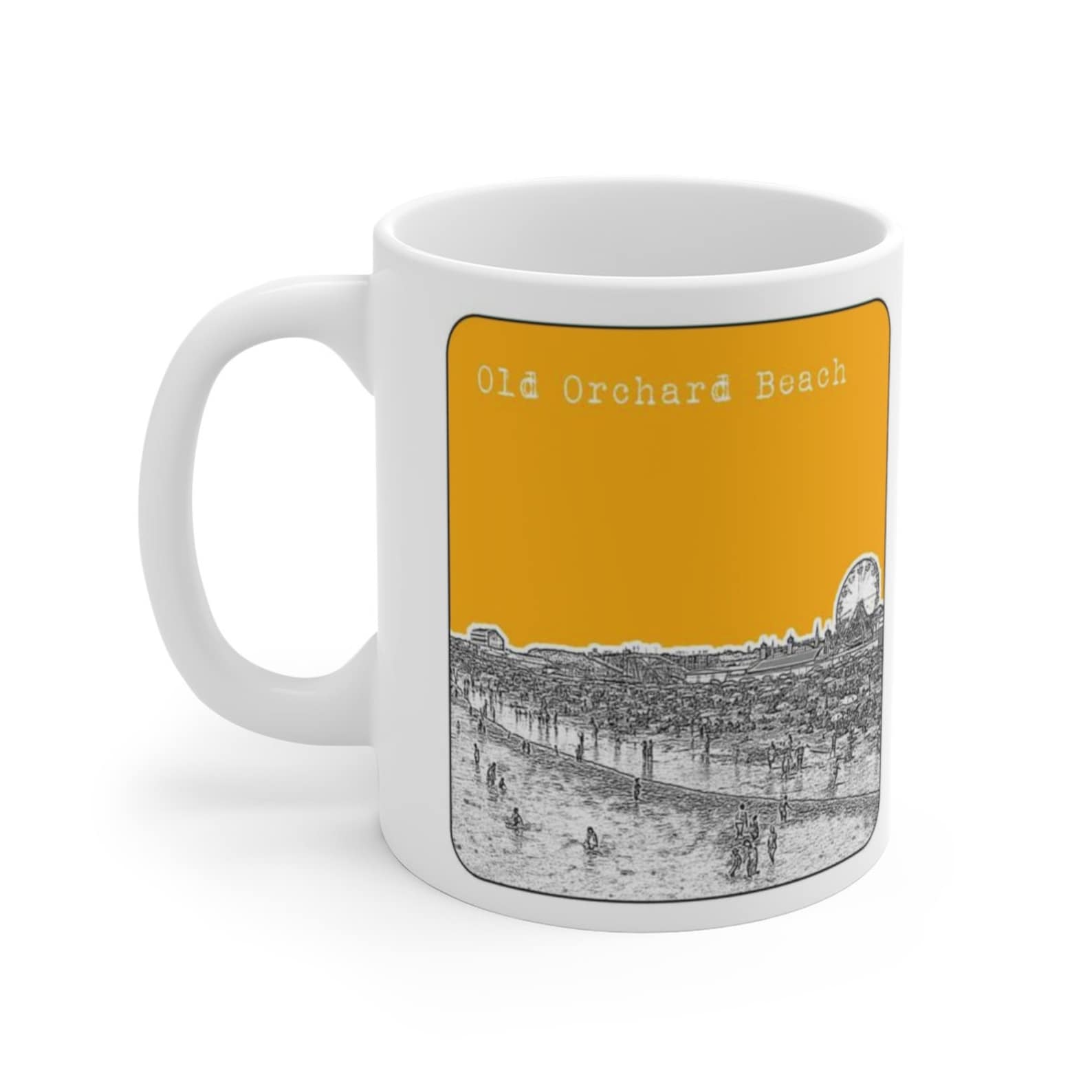 Old Orchard Beach Maine Coffee Cup Mug Skyline Art ME | Etsy