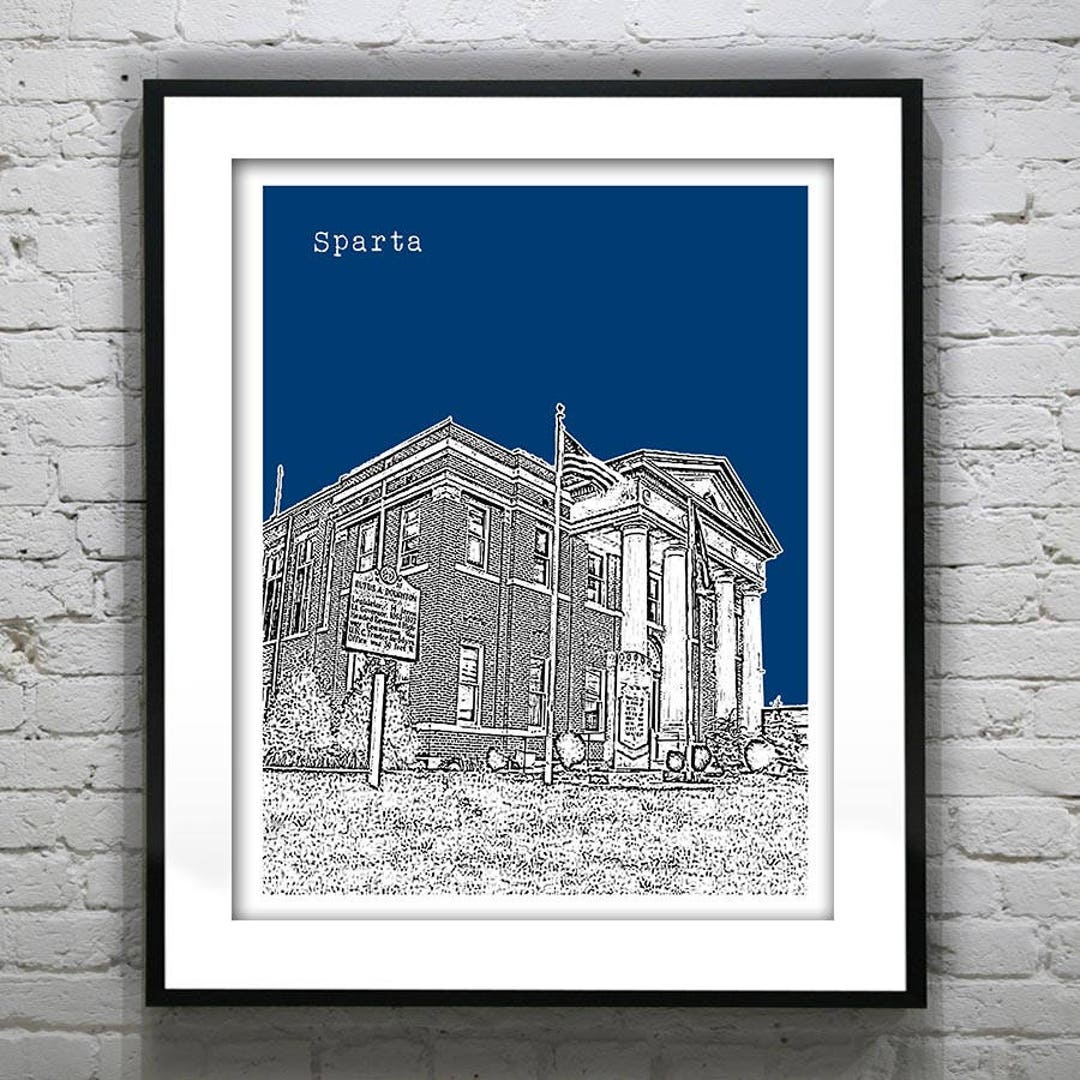 Sparta Art Print Poster Original North Carolina NC Version 1 - Etsy