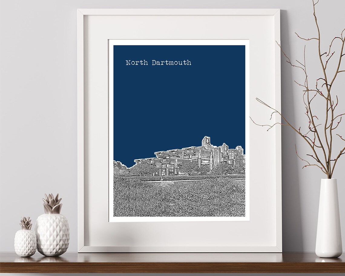 Custom Private Print Dartmouth Poster Art Print Skyline | Etsy