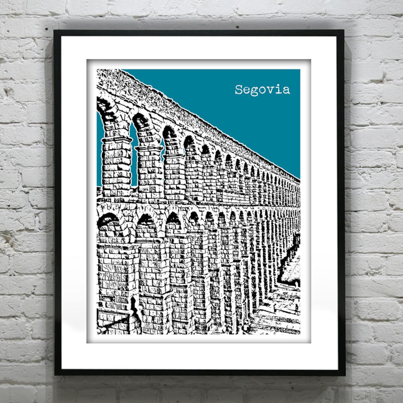 Segovia Spain City Skyline Poster Art Print Aqueduct Item T4381 - Etsy
