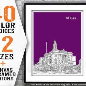 Elmira New York Poster Art Print NY Item T4304 - Etsy
