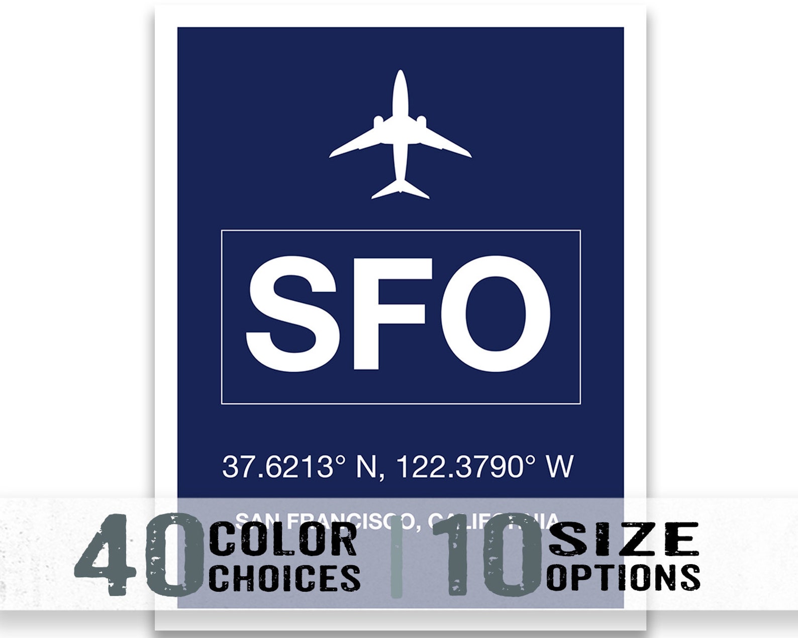 SFO San Francisco International Airport Aviation Poster Art | Etsy