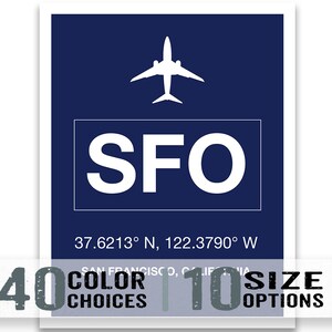 SFO San Francisco International Airport Aviation Poster Art Print ...