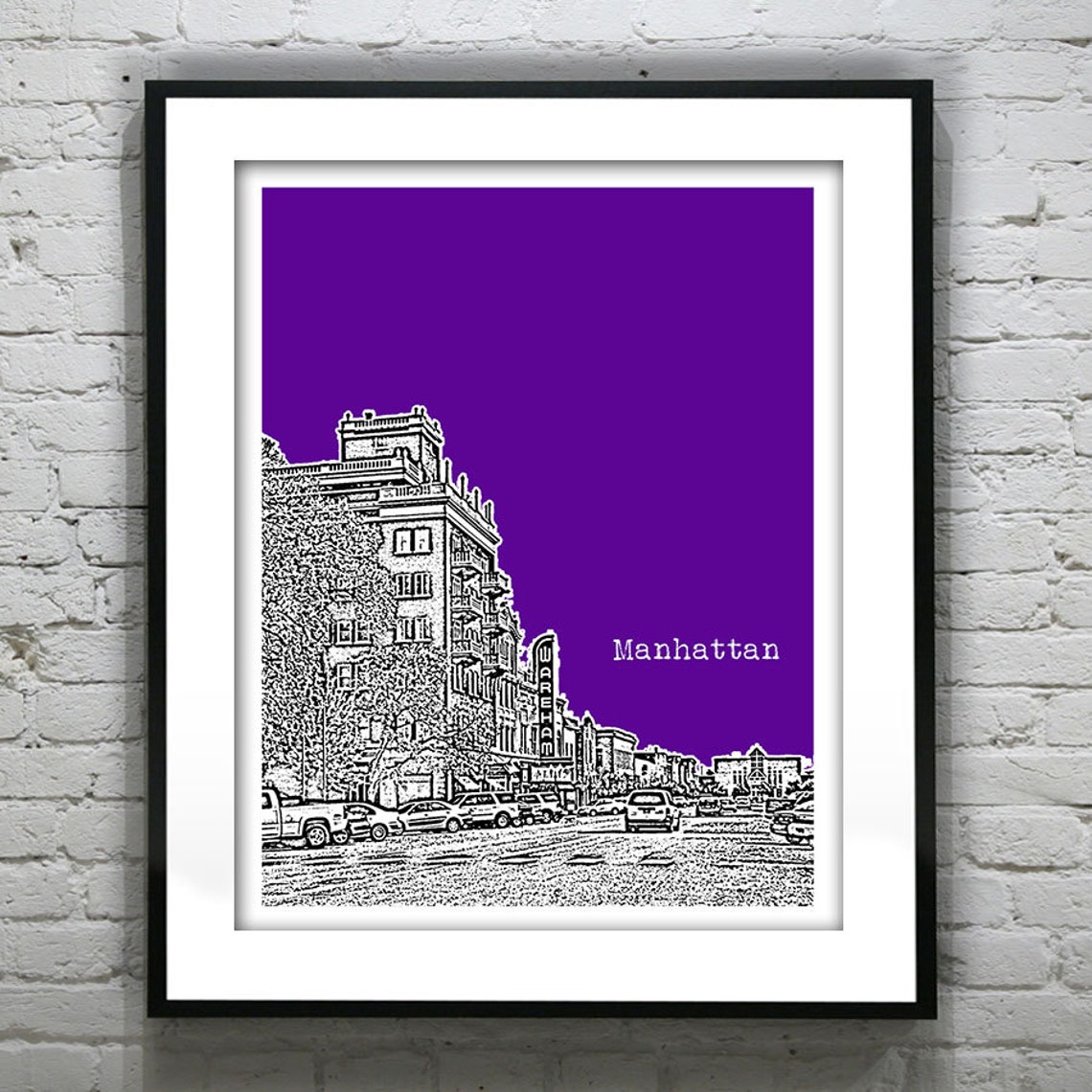 Manhattan Kansas Poster Print Art - Etsy