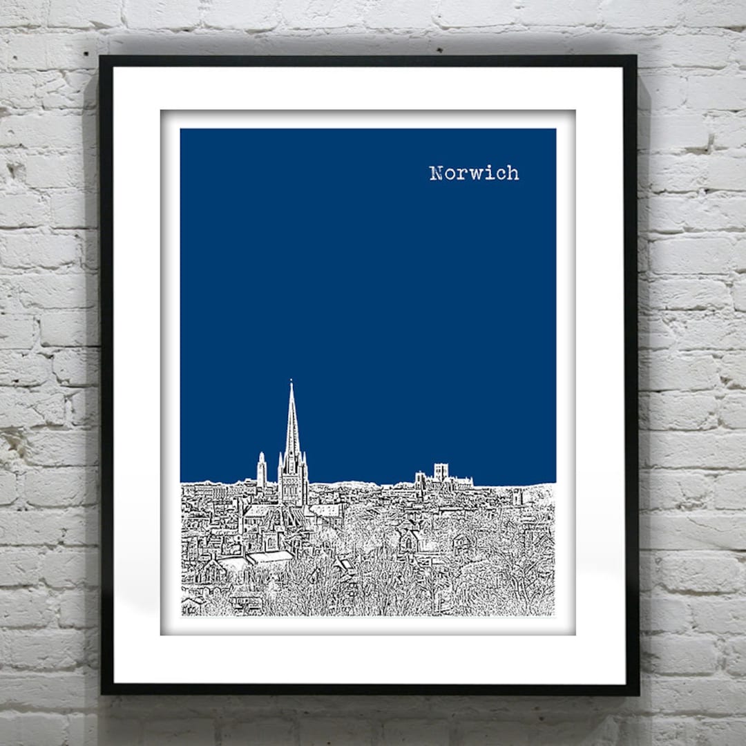Norwich England Poster Art Print UK United Kingdom - Etsy
