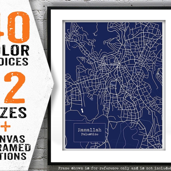 Palestine Map Portrait - Etsy