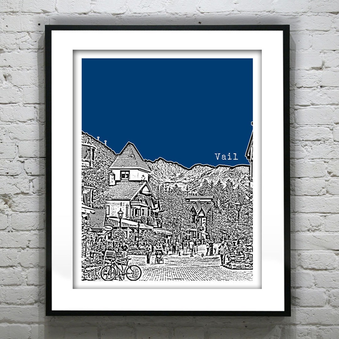 Vail Colorado Skyline Poster Art Print CO Item T2352 - Etsy