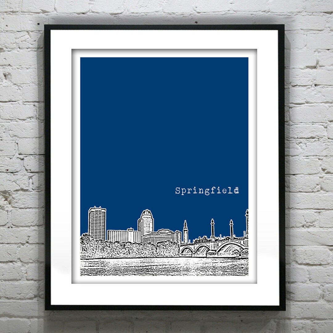 Springfield Massachusetts Poster Art Print MA Version 2 - Etsy