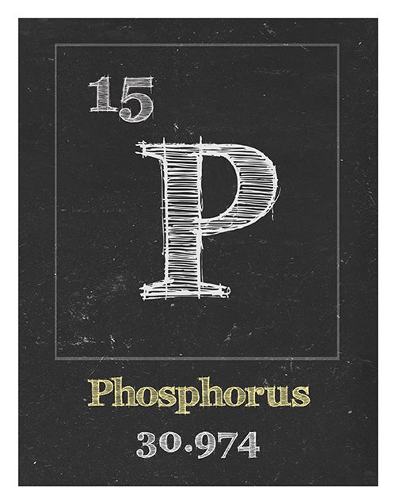 Periodic Table Phosphorus Poster Art Print Periodic Table of Elements P ...