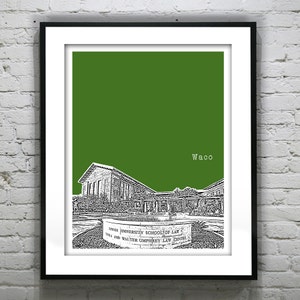 Waco Texas Skyline Poster Art Print TX Item T2485 - Etsy