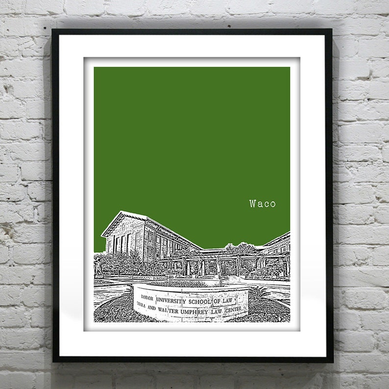 Waco Texas Skyline Poster Art Print TX Item T2485 - Etsy