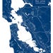 Bay Area California CA Blueprint Map Poster Art Print - Several Sizes ...