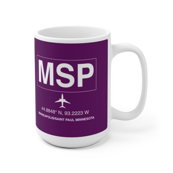 MSP Minneapolis St Paul International Airport Aviation Coffee - Etsy