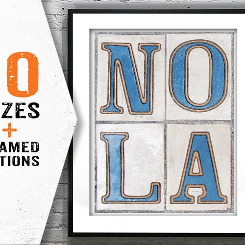 New Orleans Poster Art Print Street Tile NOLA Original - Etsy