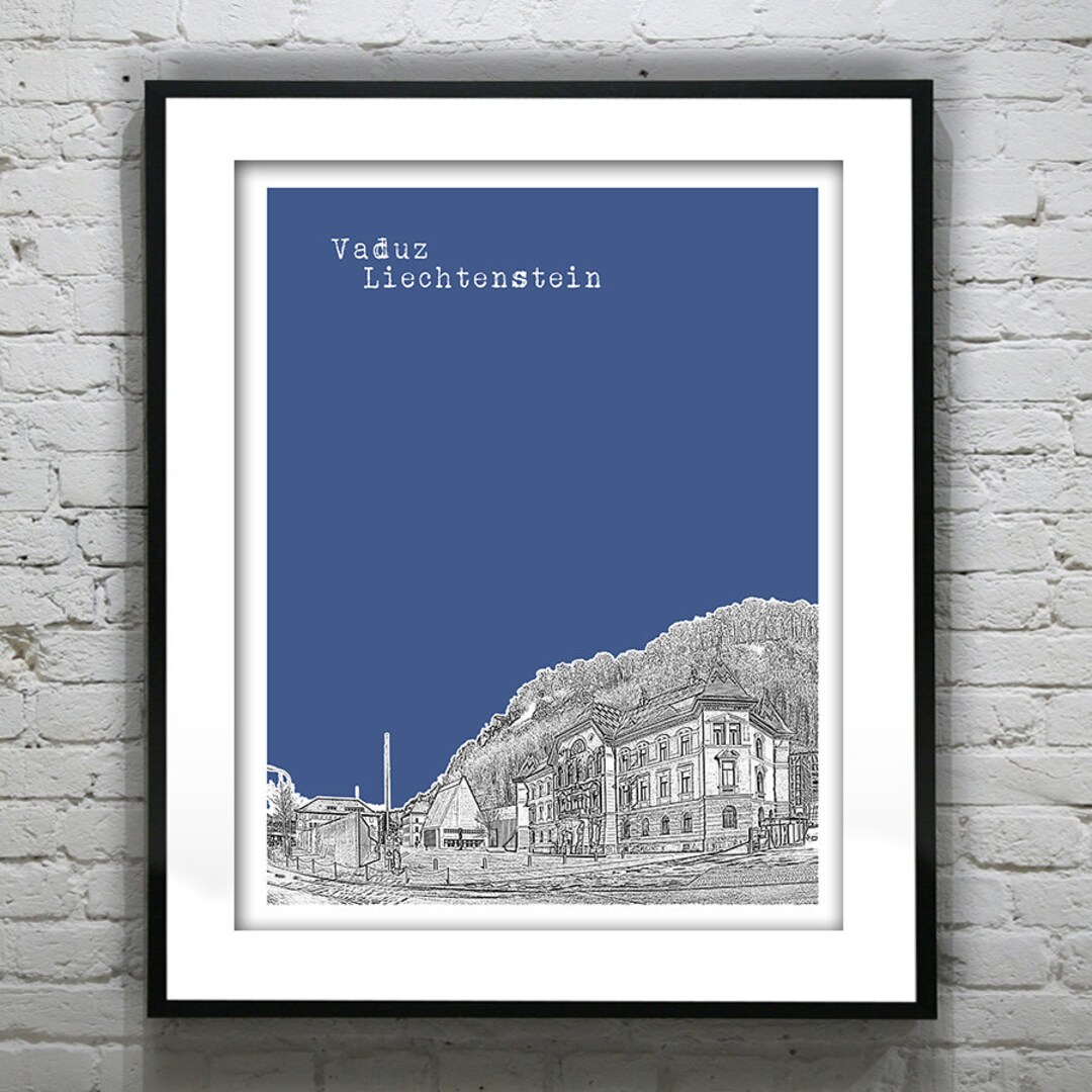 Vaduz Liechtenstein Skyline Poster Art Print Item T2812 - Etsy