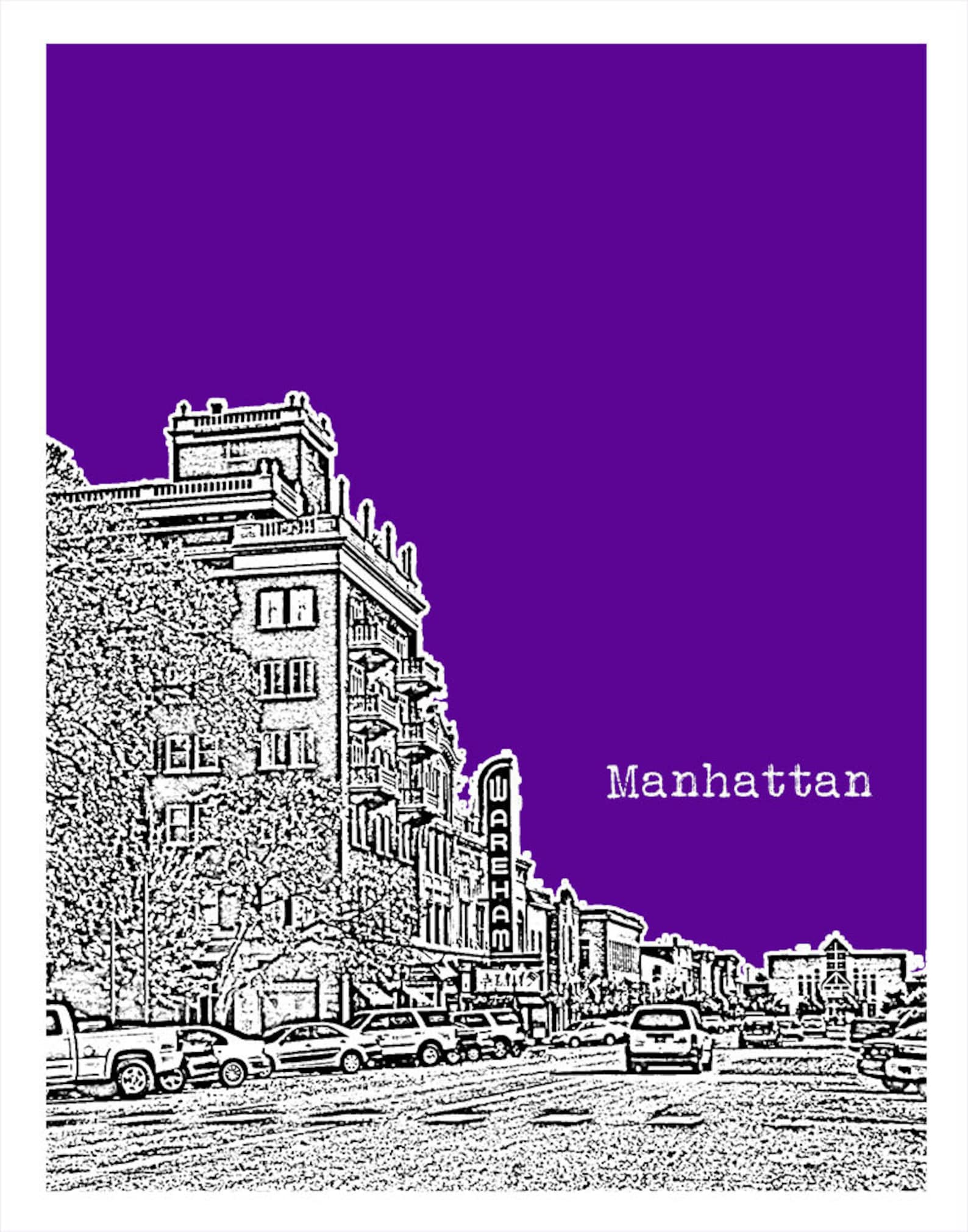 Manhattan Kansas Poster Print Art - Etsy