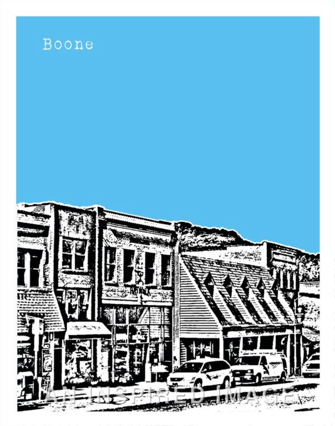 Boone Skyline Art Poster Print North Carolina NC Item T5131 - Etsy