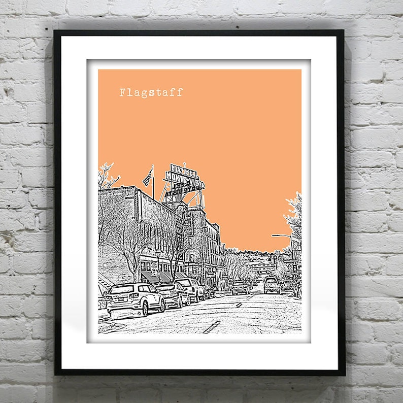 Flagstaff Arizona Poster Print Art Skyline Item T1087 - Etsy