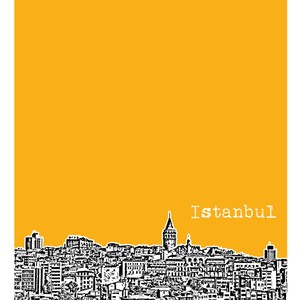 Istanbul Turkey City Skyline Poster Art Print Version 1 - Etsy