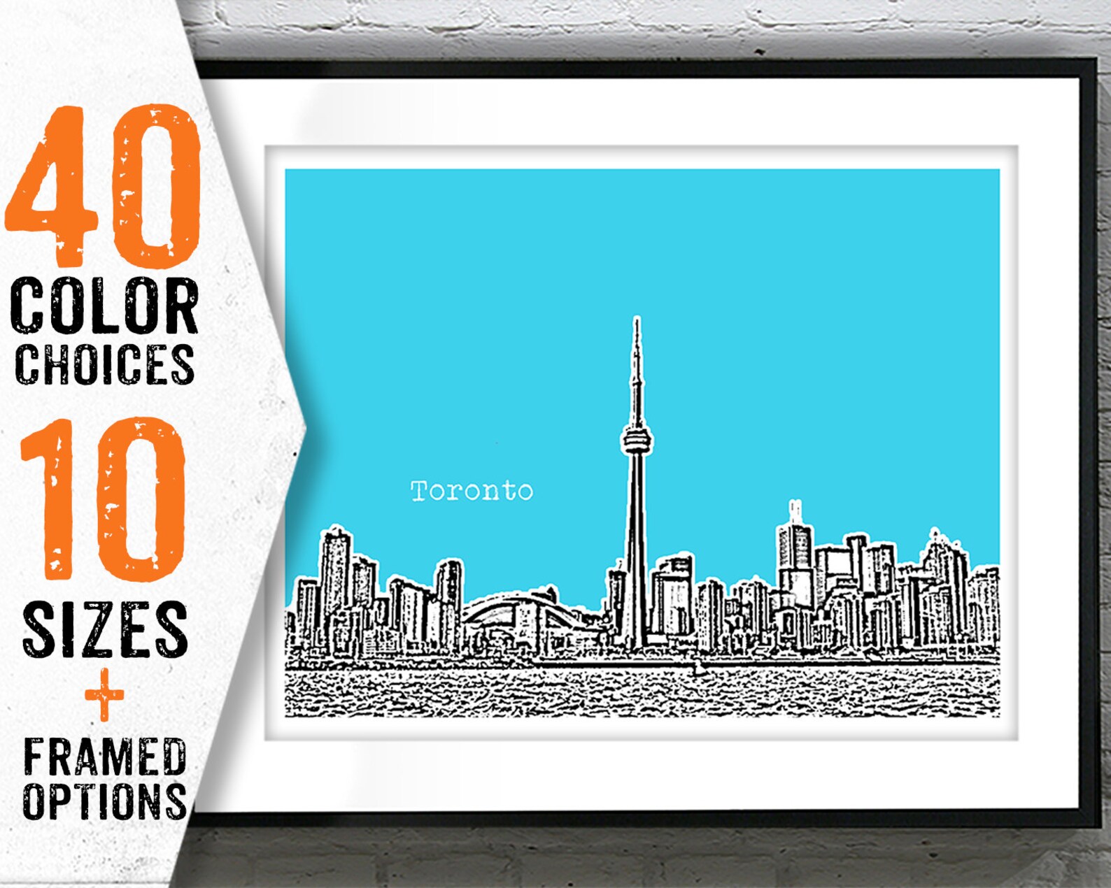 Toronto Poster Canada Art Print Skyline Landscape Item T2152 - Etsy
