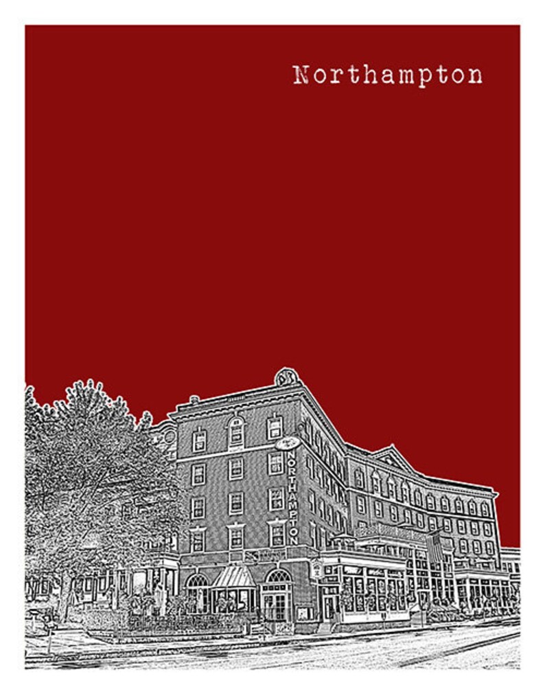 Northampton Massachusetts Poster Art Print MA Version 1 - Etsy